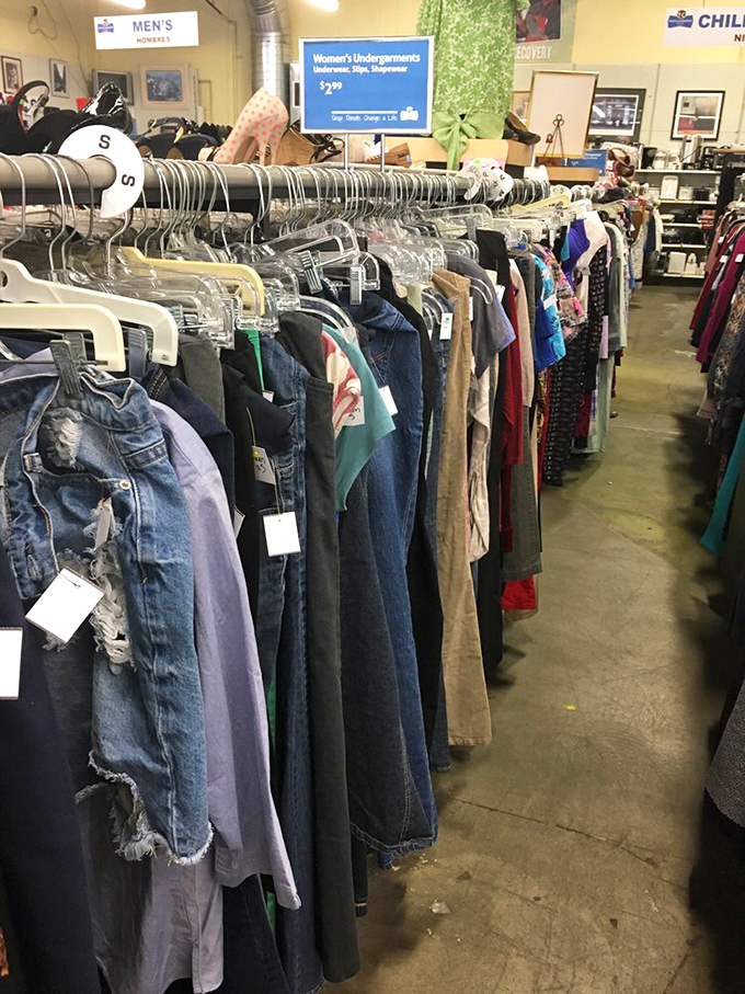 Rack after glorious rack of potential wardrobe reinventions. The fashion equivalent of time travel, all priced less than your morning latte habit.