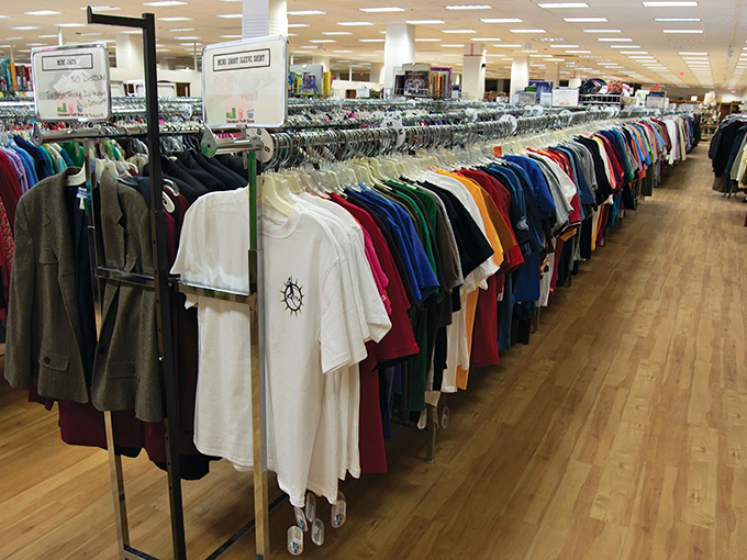 The clothing section rivals department stores in selection but beats them handily in price. Your wallet will thank you profusely.