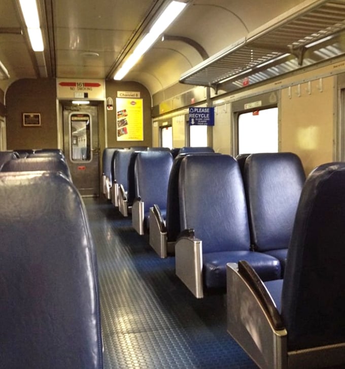 Blue vinyl seats might not scream luxury, but they've cradled thousands of daydreamers watching Ohio's landscape unfold outside those generous windows.