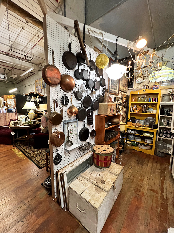 Cast iron paradise! These seasoned pans have cooked more Sunday suppers than a Southern grandmother. Each one tells a story of biscuits past.