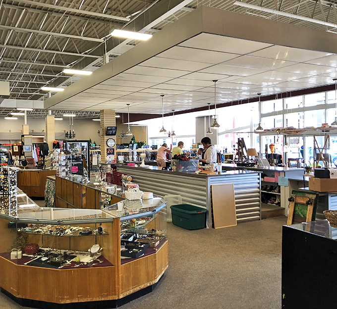 The jewelry counter gleams with possibility, each piece whispering stories of special occasions from someone else's past.