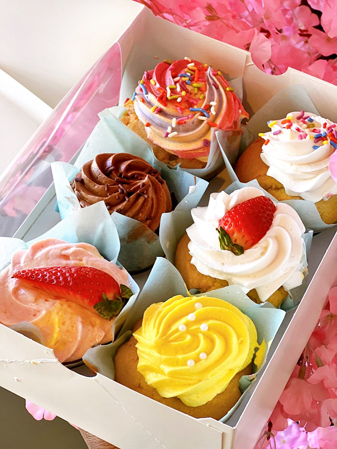 A box of joy in cupcake form! These colorful confections prove that "free-from" doesn't mean free from flavor&mdash;quite the opposite.