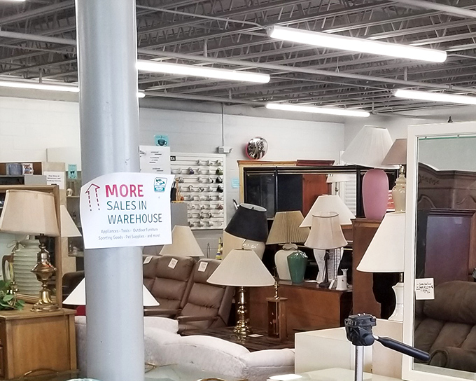 Furniture heaven! The warehouse section feels like you've stumbled onto a movie set designer's secret stash of perfect period pieces.