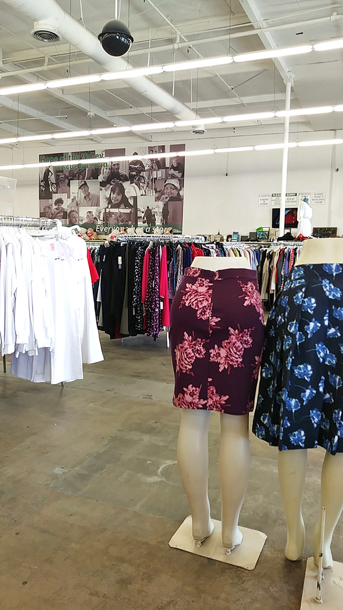 Mannequins sporting floral patterns stand sentinel over racks of carefully curated clothing&mdash;fashion's second chance at making first impressions.
