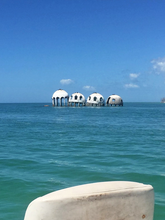 Against a perfect blue Florida sky, the domes appear almost like a mirage&mdash;a concrete constellation rising from the Gulf's turquoise canvas.