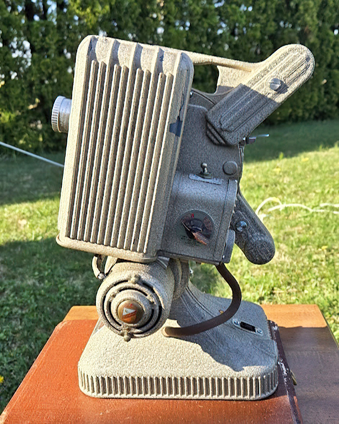 A beautiful relic of cinema history. This vintage projector once brought Bogart, Bacall, and countless stars to life in rural Pennsylvania.