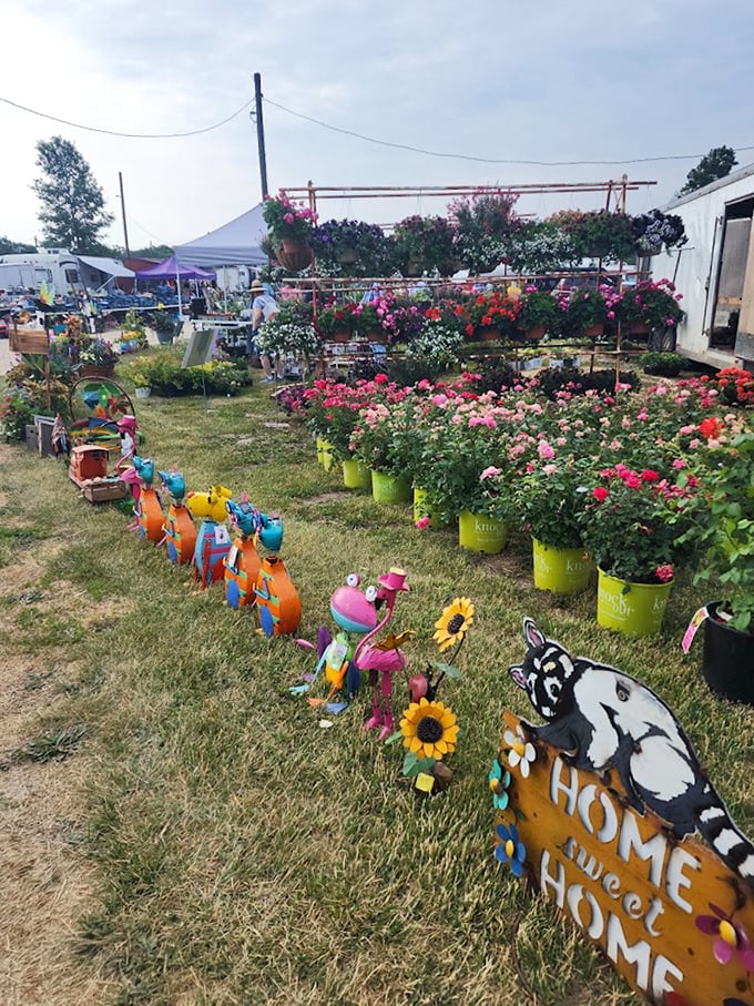Garden dreams bloom in vibrant technicolor. These flowers and whimsical yard art promise to transform any drab lawn into the neighborhood conversation piece.