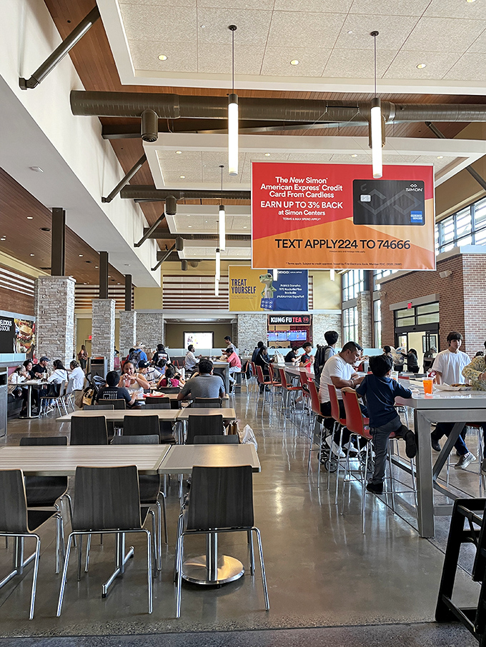 The food court buzzes with the energy of shoppers refueling for round two&mdash;a strategic pit stop in the marathon of markdown hunting.