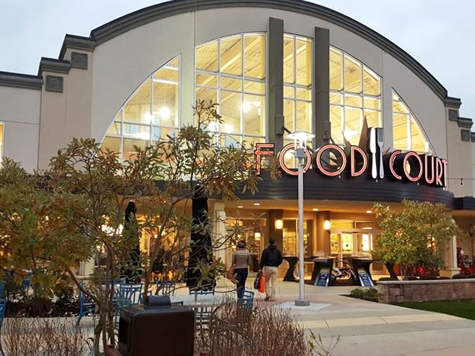 Not all heroes wear capes&mdash;some operate food courts where weary shoppers refuel before diving back into the retail marathon. That curved ceiling design? Pure architectural optimism.