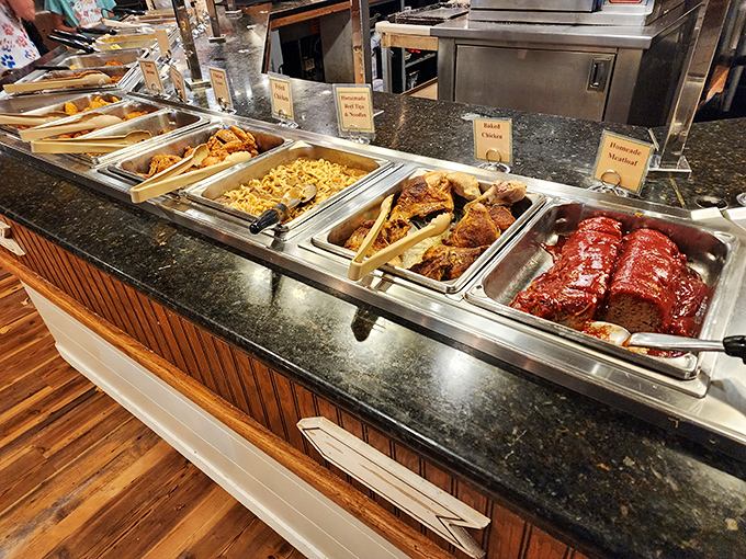 Behold the hot food line&mdash;where comfort classics stand at attention like delicious soldiers ready for the battle against your hunger.