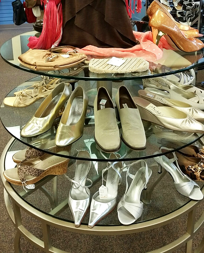 Cinderella had a fairy godmother; you have this elegant display of barely-worn footwear waiting for their second chance at the ball.