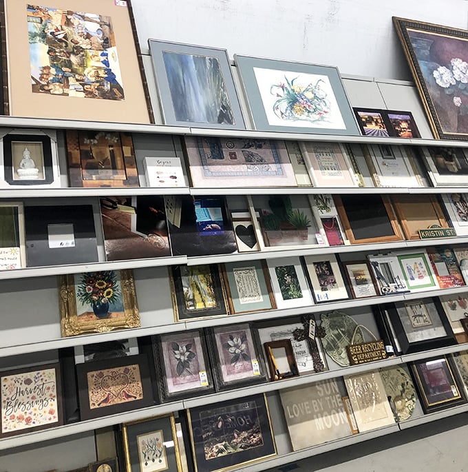 Wall art paradise! From inspirational quotes to landscapes that could've decorated your aunt's living room since 1982, there's something for every blank wall.