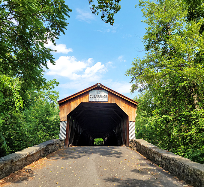 "11'7" clearance" isn't just a warning&mdash;it's an invitation to slow down and experience this historic passageway on foot.