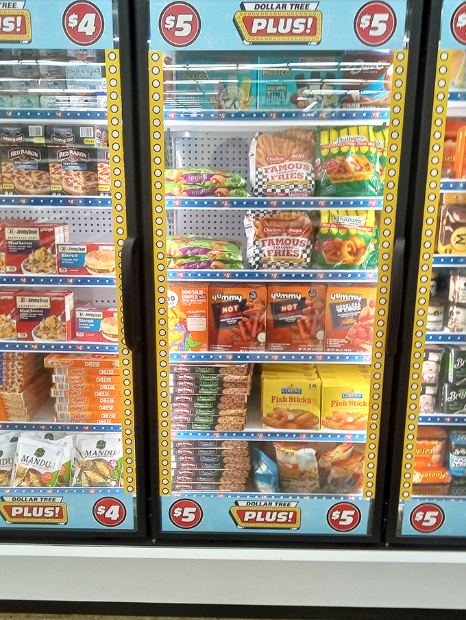 Frozen food nirvana where budget meets belly. Those Famous Fries aren't just famous&mdash;they're practically celebrities in the freezer section. 