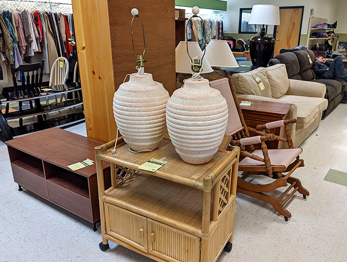 Those matching ceramic lamps aren't just lighting fixtures&mdash;they're conversation pieces waiting to illuminate your living room's untold potential.