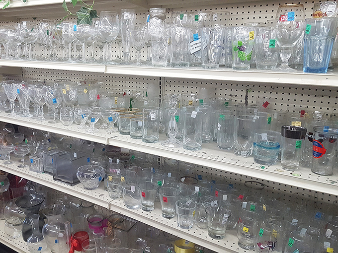 Crystal kingdom! Stemware that once toasted special occasions now waits patiently for new celebrations&mdash;each glass with stories etched in its sparkle.