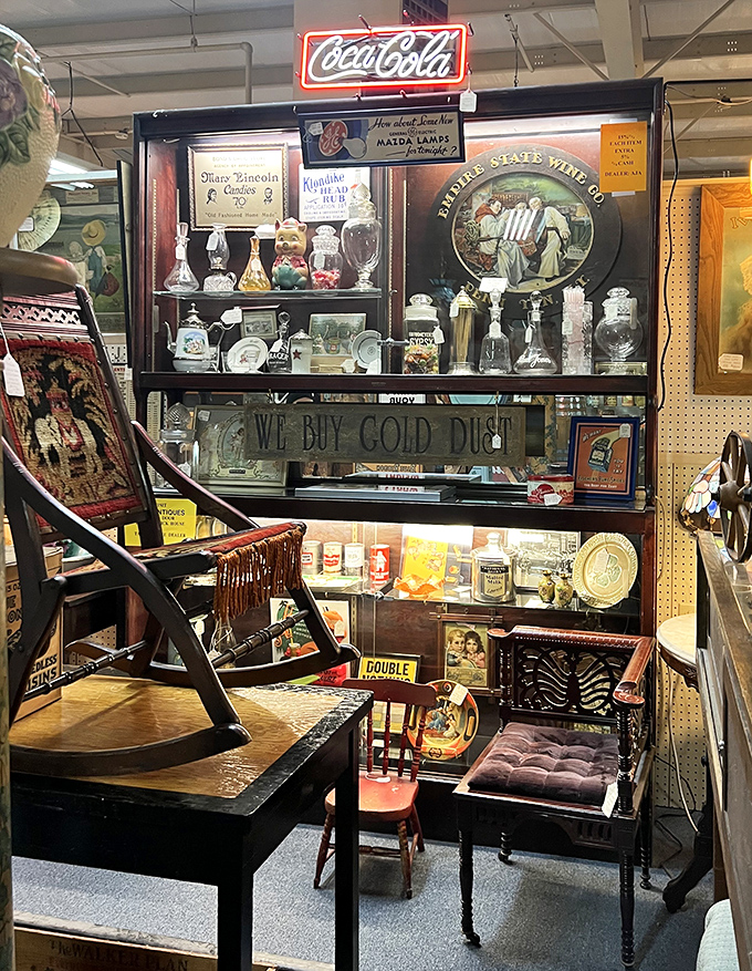 A Coca-Cola shrine that would make Atlanta proud. That "We Buy Gold Dust" sign belongs in a Western saloon, not my living room&mdash;yet I'm tempted.