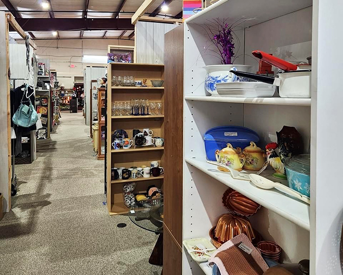 The mall stretches out like a museum where touching is not only allowed but encouraged. Your next conversation piece is hiding somewhere in this labyrinth.