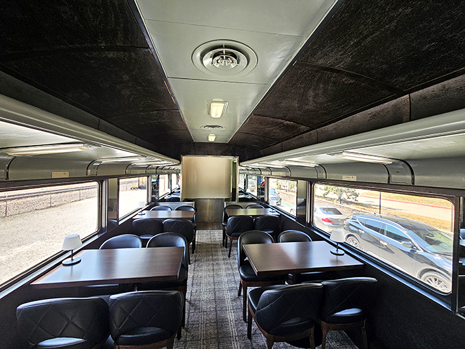 Mid-century elegance meets practical comfort in these dining cars. The tables are set for memories, not just meals.