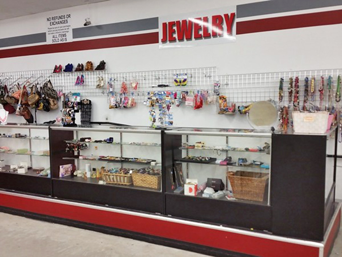 Glittering possibilities under glass. These once-cherished trinkets are ready for second acts on new wrists, necks, and earlobes.