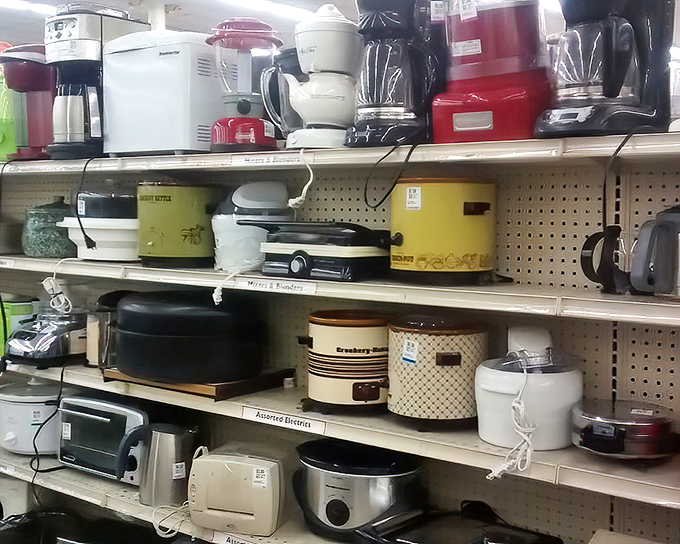 Slow cookers, coffee makers, and kitchen gadgets galore—proof that one person's appliance abandonment is another's culinary revolution.