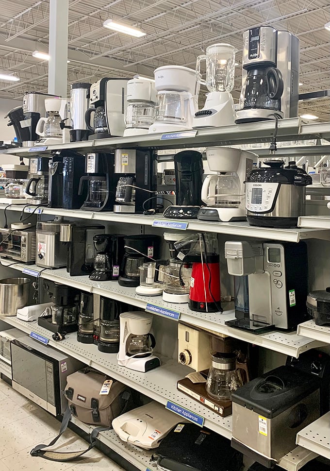 Kitchen appliances await their second act, ready to whip up new culinary adventures in different homes.