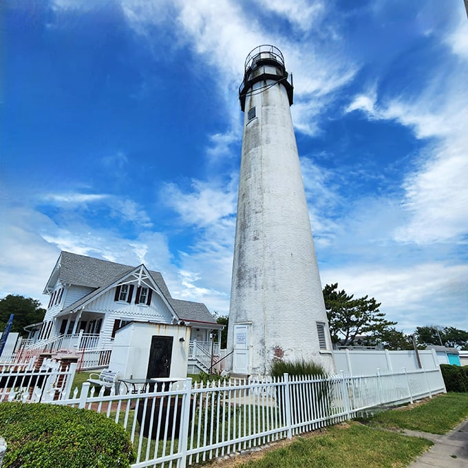 Morning light bathes the lighthouse in golden hues, transforming this historic structure into a beacon of Instagram-worthy magnificence.