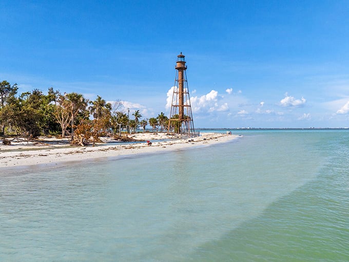 The lighthouse beach after a storm&mdash;nature's way of restocking the shell inventory for tomorrow's treasure hunters.
