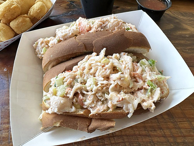 This isn't just a sandwich; it's a seafood celebration on bread&mdash;chunky, fresh, and making mayonnaise work harder than it ever has before.