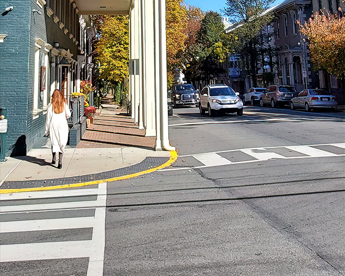 Fall foliage frames Lewisburg's walkable streets, where autumn doesn't just change leaves but transforms the entire town into a Norman Rockwell painting.