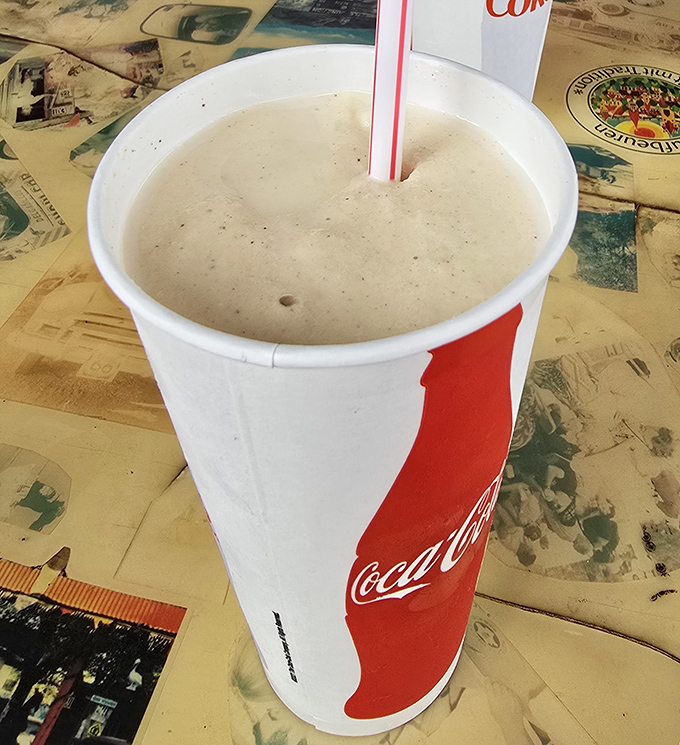 The milkshake that launched a thousand detours. Thick enough to stand your straw at attention, creamy enough to justify the extra miles.