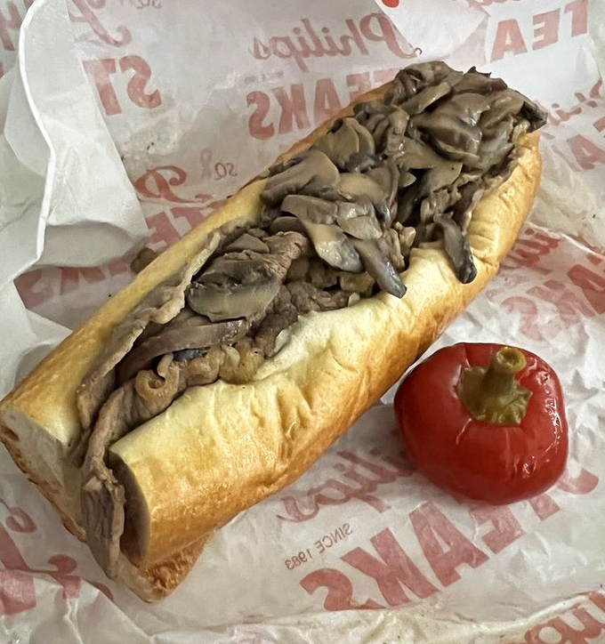 The star of the show: a mushroom cheesesteak where every component knows its role and plays it perfectly. The Oscar-worthy performance of sandwiches.