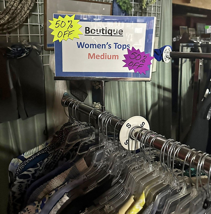 Boutique finds at bargain basement prices. Those 50% off tags aren't just discounts&mdash;they're permission slips to reinvent your wardrobe guilt-free.