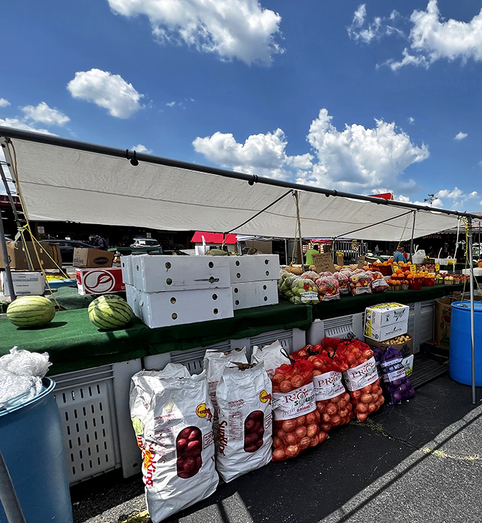 Jewelry displays that would make a pirate jealous &ndash; necklaces, handbags, and accessories waiting to find new homes and complete outfits.