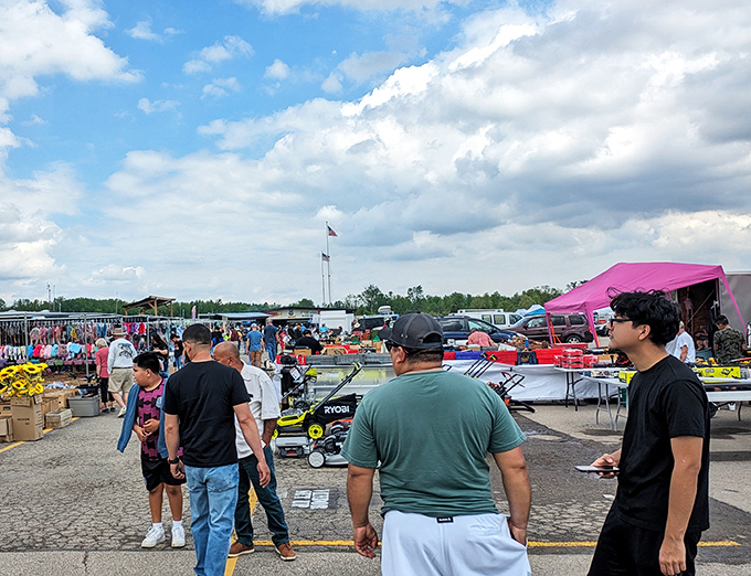The outdoor market buzzes with weekend energy. Under blue Ohio skies, treasure hunters navigate a maze of tables where haggling isn't just allowed&mdash;it's expected.