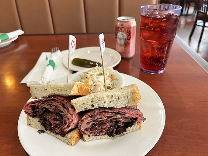 Behold the pastrami masterpiece that makes grown adults weep tears of pure, unadulterated joy and satisfaction.