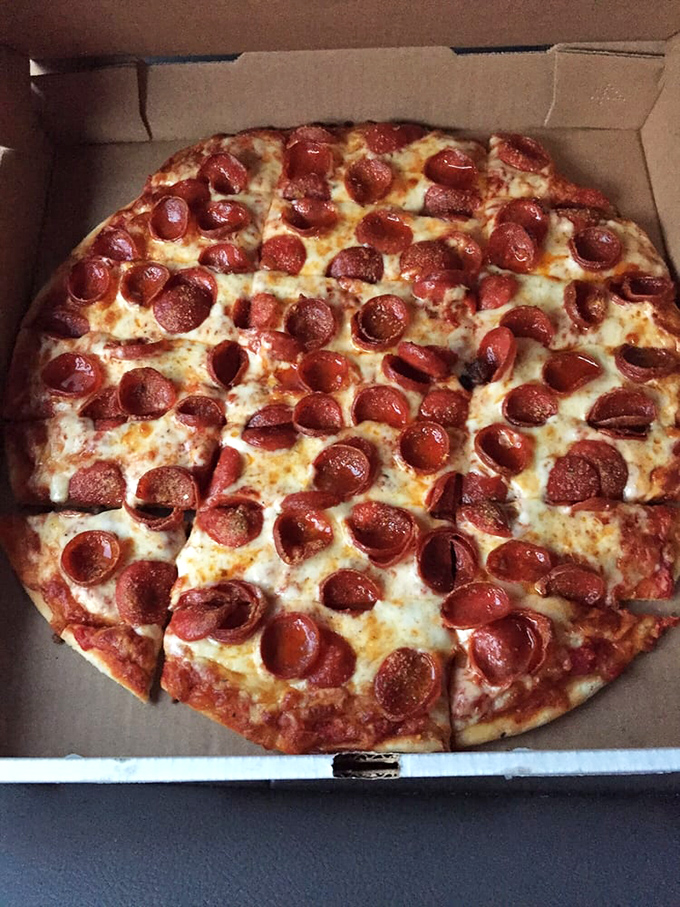This isn't just pepperoni pizza &ndash; it's a masterclass in the art of proper topping distribution. Every bite guaranteed to deliver that perfect pepperoni punch.