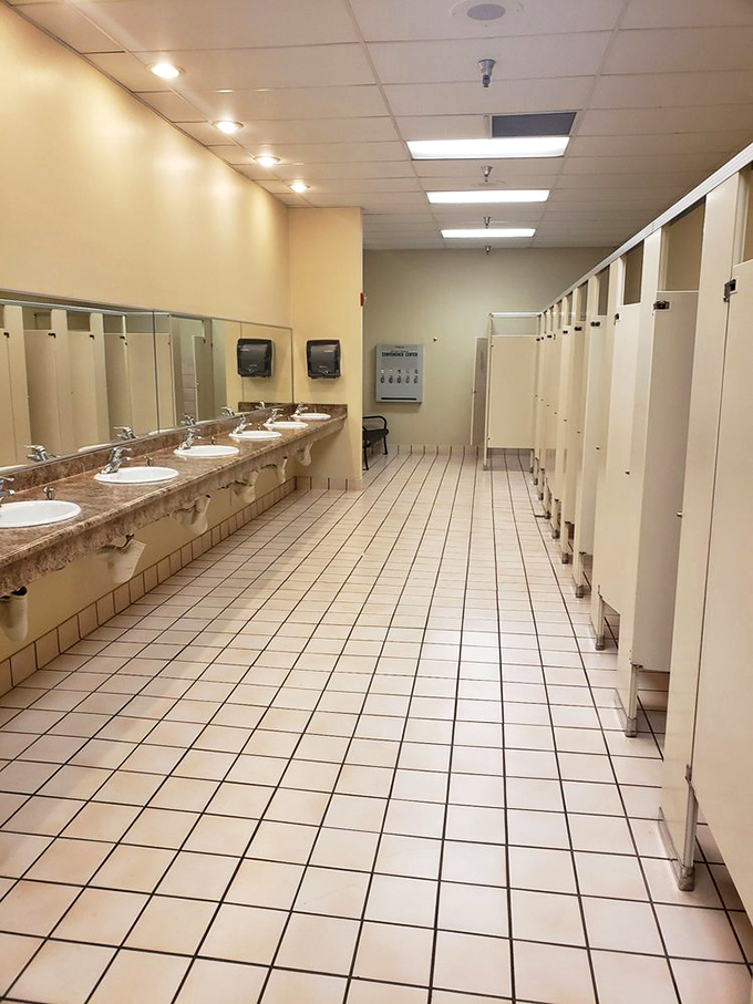 Clean, well-maintained facilities &ndash; because nothing ruins a bargain hunting expedition faster than bathrooms that look like they belong in a horror movie.