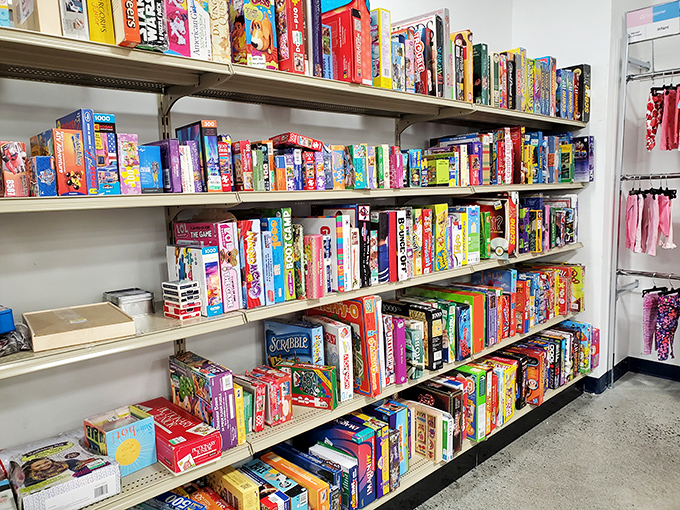 Board games and puzzles stack high enough to entertain families for decades straight.
