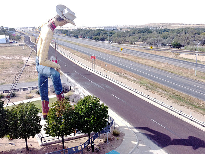 From the highway, Tex looms like a friendly colossus, making every passing motorist wonder if they've stumbled into cowboy wonderland.