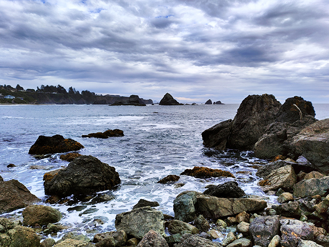 Where the land meets the sea in dramatic fashion. These rocky shores tell ancient geological stories while waves provide the soundtrack.