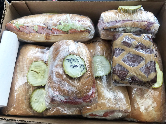 Sandwich architecture at its finest &ndash; these wrapped beauties are destined for hungry construction workers, office meetings, and road-tripping families alike.