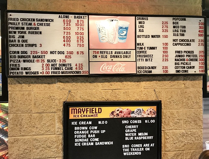 From funnel cakes to fried pickles, the Stardust's menu reads like a greatest hits album of comfort food classics that taste even better when eaten in your car.