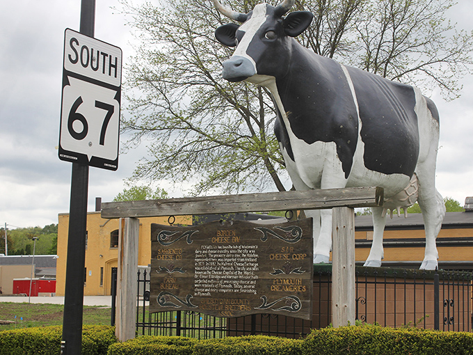 Highway 67 leads travelers straight to dairy royalty. When your GPS says "turn at the giant cow," this is what it means!