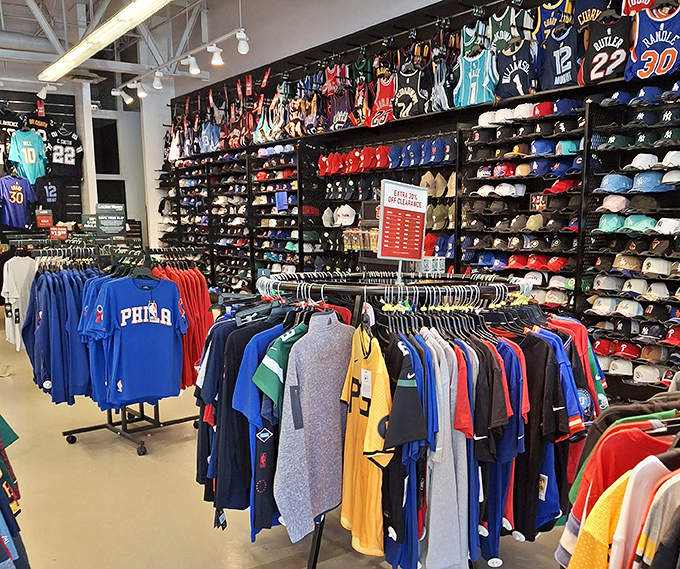 Sports fans rejoice - walls of team gear that won't require selling your season tickets to afford.