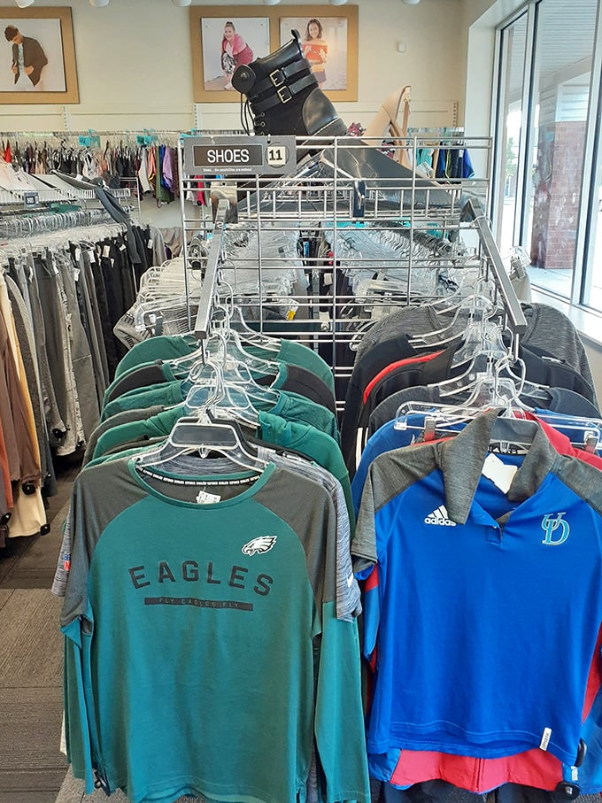Sports fans rejoice! Eagles green and vibrant blue team gear stands ready for game day without the stadium-priced markup.