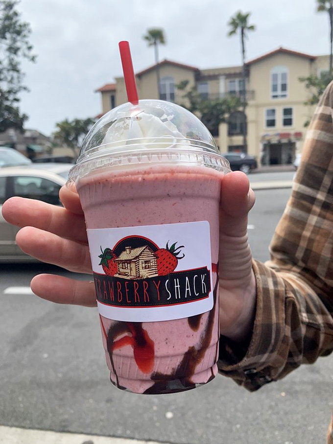 This strawberry shake could make even the grumpiest food critic crack a smile.