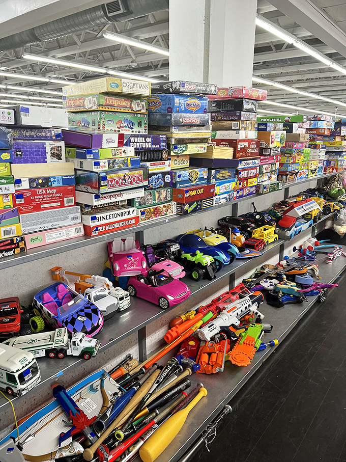 Board game heaven! From vintage Monopoly to forgotten gems, these boxes contain rainy day memories waiting to be rediscovered.