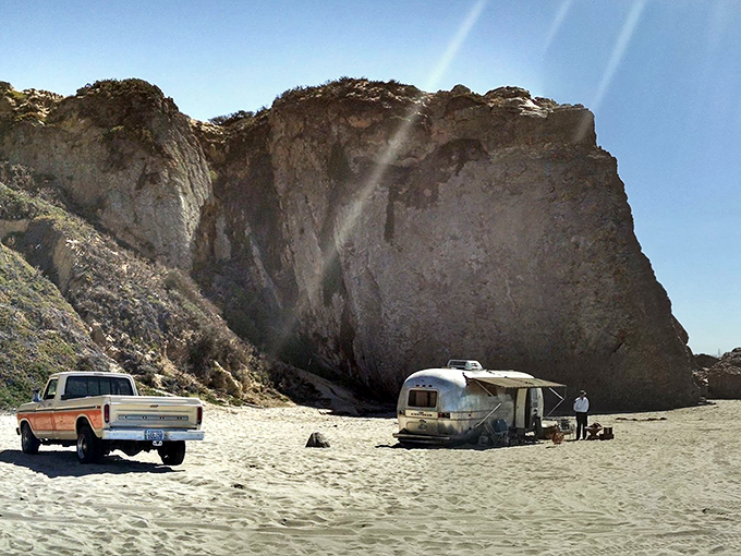 Beach camping, Malibu-style. This vintage Airstream and pickup combo isn't just transportation&mdash;it's a time machine to endless California summers of the 1970s.