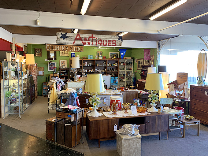 The "Country Store" section transports you to simpler times. Those yellow lamps would make even the harshest LED-lit room feel like home.